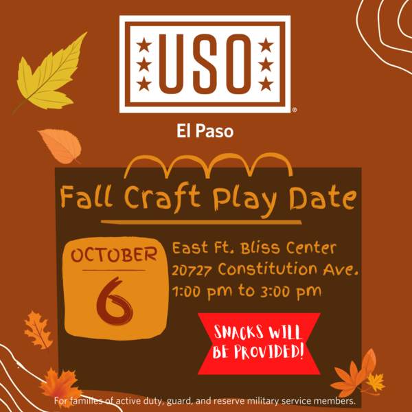 Fall Craft Play Date • USO El Paso