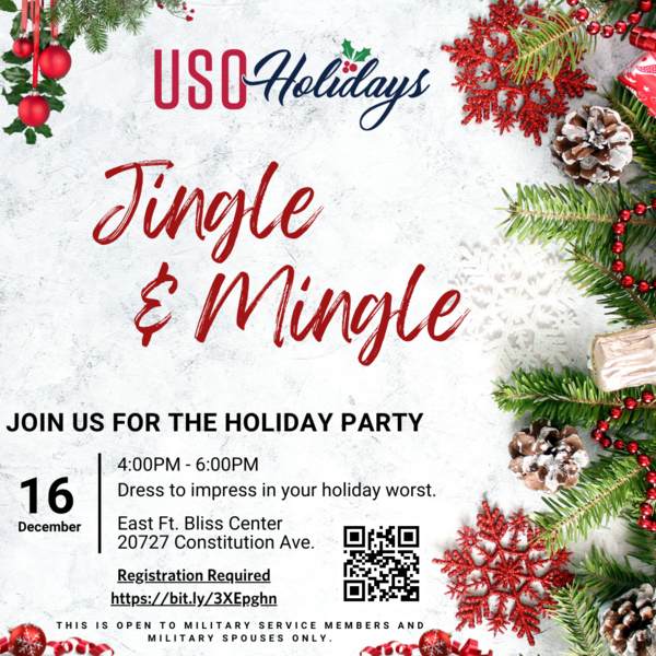 USO Holidays - Jingle & Mingle Party • USO El Paso